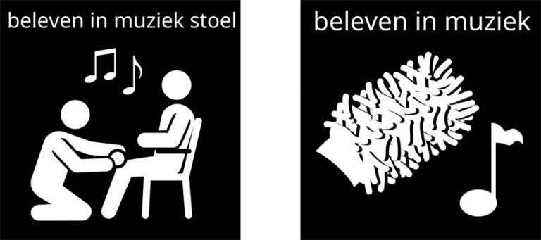 Nieuwe pictogrammen pannen en pictogram Beleven in muziek