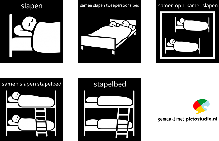 Nieuwe pictogrammen slapen en nachtrust