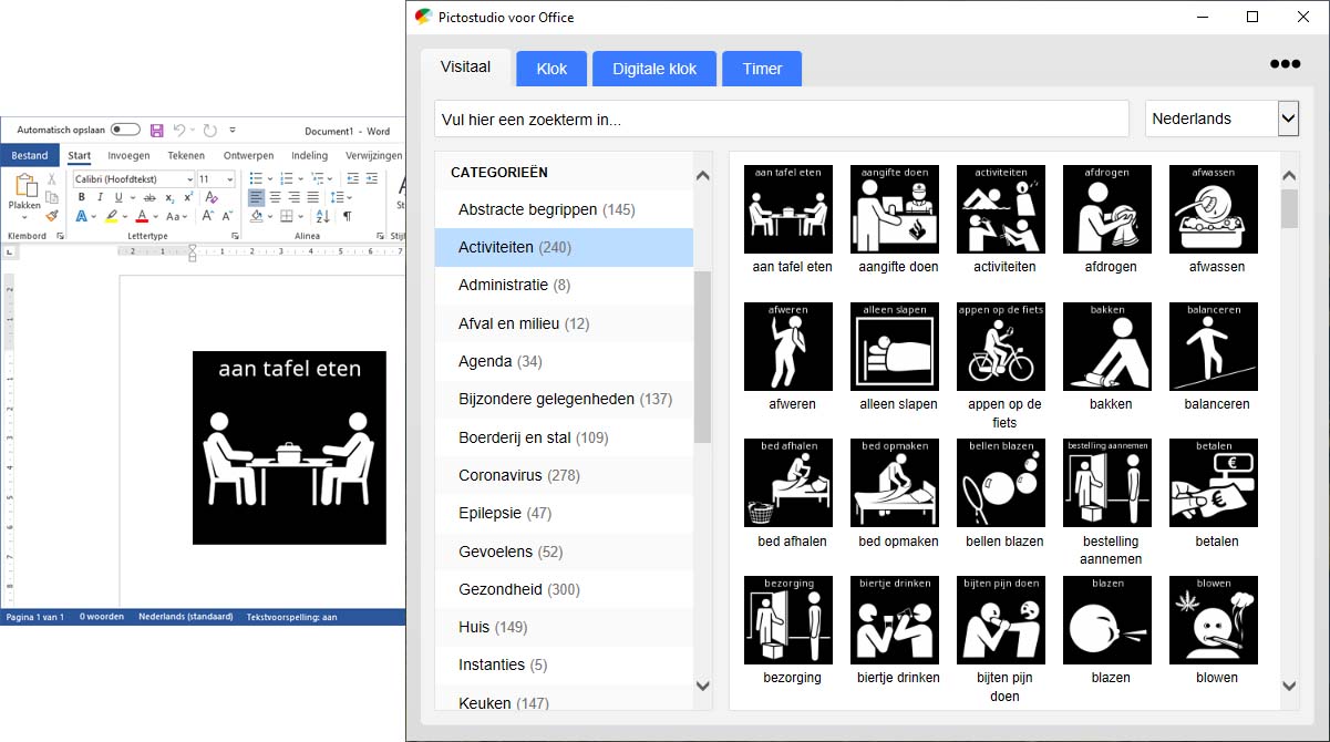 Pictostudio voor Office: pictogrammen voor zorg en onderwijs