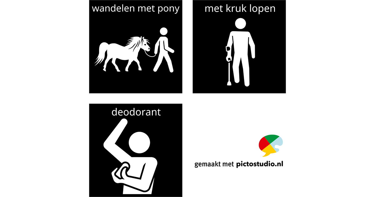 Nieuw pictogrammen pony wandelen