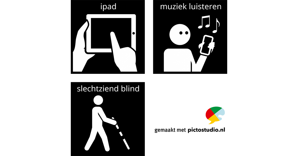 Pictogrammen voor mensen met een verstandelijke en visuele beperking