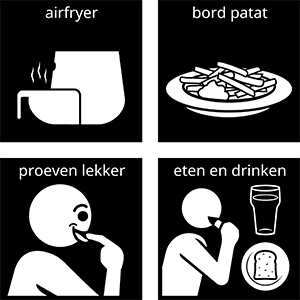 Nieuwe pictogrammen lekker eten en drinken