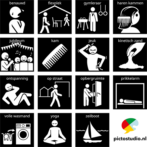 Nieuwe pictogrammen: pictogram prikkelarm en pictogram ontspanning